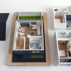 Maison démontable avec détails de meuble | Maquettes d'architecture