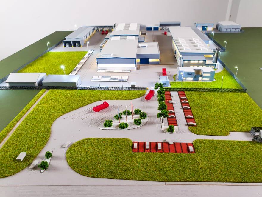 Maquette de l'usine Hammerer | Maquettes d'architecture